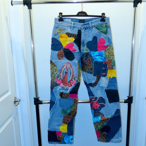 Levi's | Jeans | Custom Of1 Patchwork Levis Jeans With Colorful Design ...